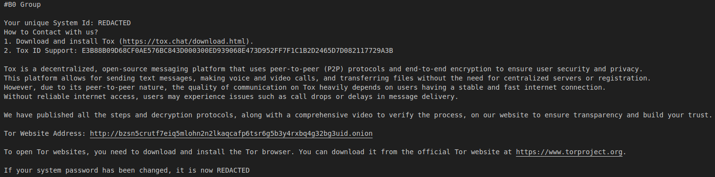 Breaking the B0 ransomware: Investigation & Decryption – Porthas Inc